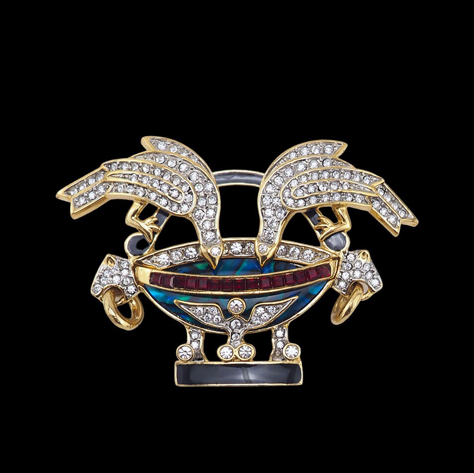 Vintage Butler Bird Bath Brooch – Vintage Jewelry Girl