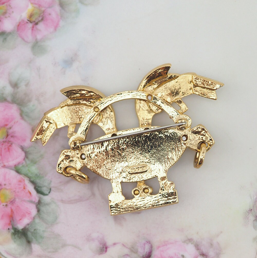 Vintage Butler Bird Bath Brooch – Vintage Jewelry Girl